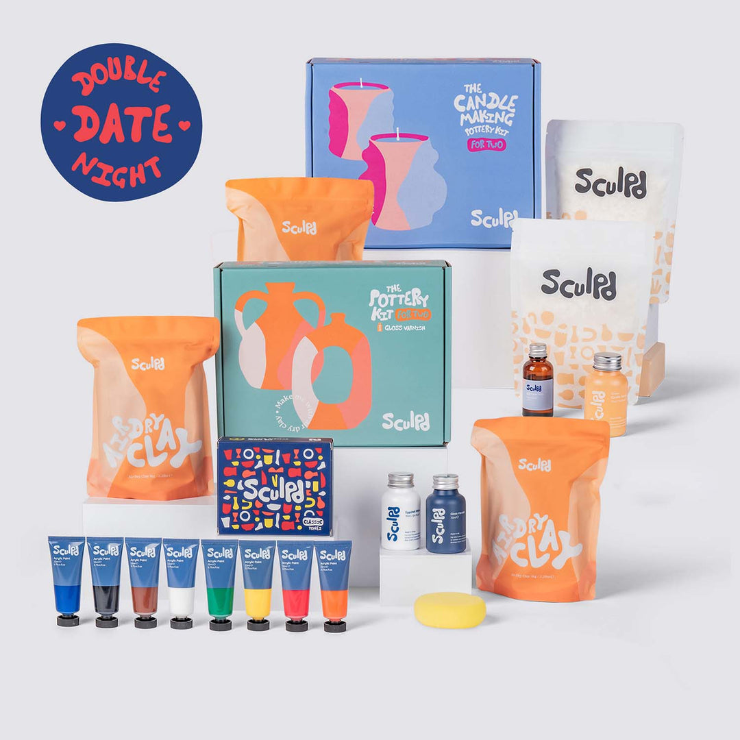 Double Date Night Bundle - Pottery & Candle Making for Two Couples – Sculpd