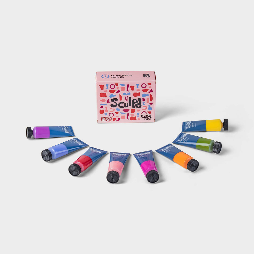 Sculpd Acrylic Paint Sets - Colored Paints for Air Dry Clay